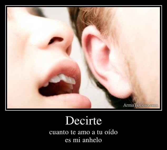 Decirte