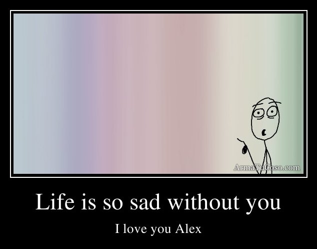 Life is so sad without you