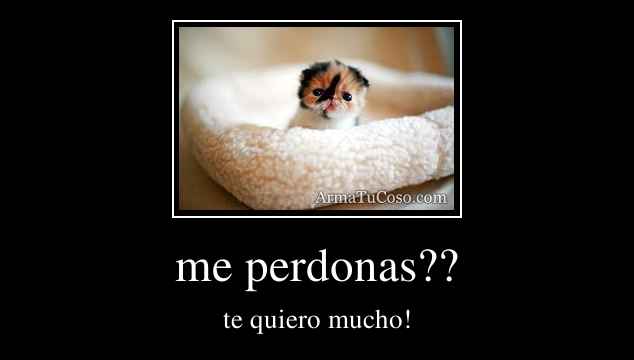 me perdonas??